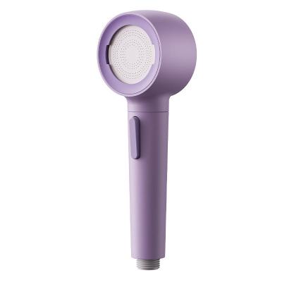 China High-pressure shower head with 360° rotatable spray nozzle that can be stopped with one button. 4 spray modes for massaging the bathroom shower. for sale