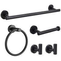 China Bathroom hardware set, stainless steel towel bar set, cross-border towel rack, toilet paper holder, perforated hook, bathroom hanging accessories for sale