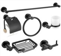 China Modern Design Six-Piece Hotel Chrome Modern Bathroom Accessories Set for sale