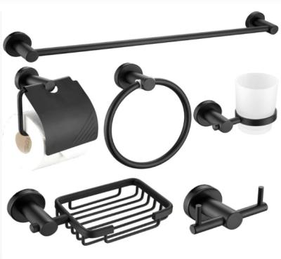 China Modern Design Six-Piece Hotel Chrome Modern Bathroom Accessories Set for sale