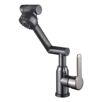 China Modern design universal rotating stainless steel cold and hot basin faucet ceramic valve core bathroom mixer faucet for sale