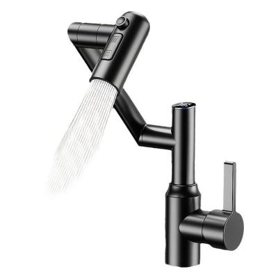 China Modern 304 stainless steel single-hole installation kitchen and bathroom faucet, cold and hot dual-purpose ceramic basin faucet, electric faucet for sale