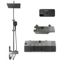 China Modern Grey Piano Key Bathroom Shower System 4 - With Rain Shower And Massage Spray Modes Function for sale