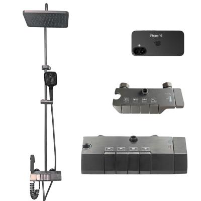 China Modern Grey Piano Key Bathroom Shower System 4 - With Rain Shower And Massage Spray Modes Function for sale