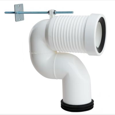 China General Enhanced Floor-Standing Drainage Polyvinyl Chloride / Polypropylene Material Toilet Elbow With Question Mark Drain Pipe for sale