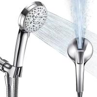 China High-Pressure Handheld Shower Head With 9 Spray Settings, 69-Inch Flexible Hose With Adjustable Bracket, Brushed Nickel Finish for sale