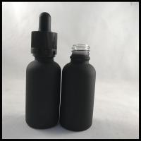 China 30ml Black Matt Glass Dropper Bottles Essential Oild Glass Dropper Bottle for sale