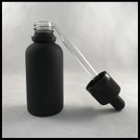 China 30ml Black Matt Glass Dropper Bottles Essential Oild Glass Dropper Bottle for sale