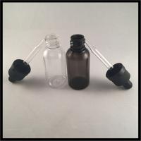 China Essentila Oil Clear Plastic Pipette Bottles Screen Printing Label Food Grade Durable for sale