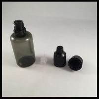 China Custom 30ml Pet Plastic Bottles , Amber Dropper Bottles Screen Printing Logol for sale