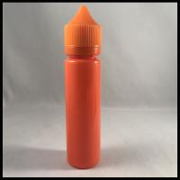 China Orange Small Plastic Dropper Bottles , Custom Round 60ml Unicorn Drip Bottle for sale