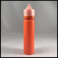 China Orange Small Plastic Dropper Bottles , Custom Round 60ml Unicorn Drip Bottle for sale