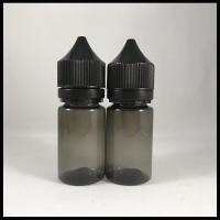 China Black Transparent 30ml Pet Bottles , Custom 30ml Plastic Dropper Bottles Bulk for sale