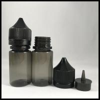 China Black Transparent 30ml Pet Bottles , Custom 30ml Plastic Dropper Bottles Bulk for sale