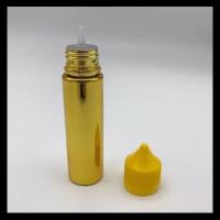 China Gold Chubby Gorilla Bottles 60ml , Essential Oil Squeezable Dropper Bottles for sale