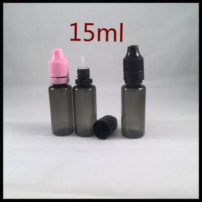 China Black Plastic Ejuice Bottles 15ml PET Dropper Bottles Essential Oil Bottle for sale
