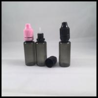 China Black Plastic Ejuice Bottles 15ml PET Dropper Bottles Essential Oil Bottle for sale