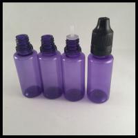 China Purple 20 Ml Plastic Dropper Bottles , Health And Safety PET Ejuice Oil Dropper Bottle for sale