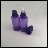 China Purple 20 Ml Plastic Dropper Bottles , Health And Safety PET Ejuice Oil Dropper Bottle for sale