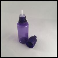 China Purple 20 Ml Plastic Dropper Bottles , Health And Safety PET Ejuice Oil Dropper Bottle for sale