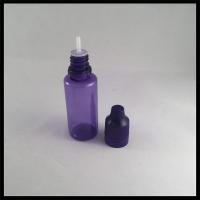 China Purple 20 Ml Plastic Dropper Bottles , Health And Safety PET Ejuice Oil Dropper Bottle for sale