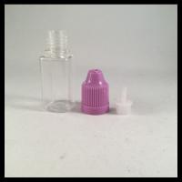 China Clear Plastic PET Dropper Bottles 10ml Screen Printing Acid Base Resistance for sale