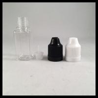 China Clear Plastic PET Dropper Bottles 10ml Screen Printing Acid Base Resistance for sale