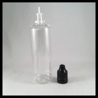 China Big Capacity 100ml Plastic Dropper Bottles , Clear Plastic Empty Eye Dropper Bottles for sale