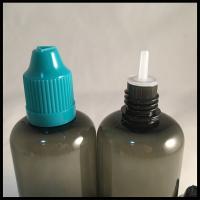 China PET Dark Dropper Bottles 50ml , Black Transparent Squeezable Dropper Bottles for sale