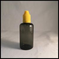 China PET Dark Dropper Bottles 50ml , Black Transparent Squeezable Dropper Bottles for sale
