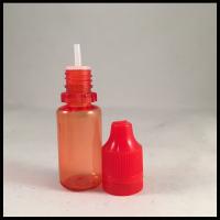 China Red Smoke Oil Dropper Bottle , 10ml Plastic Dropper Bottles Acid Base Resistance for sale