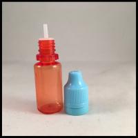 China Red Smoke Oil Dropper Bottle , 10ml Plastic Dropper Bottles Acid Base Resistance for sale
