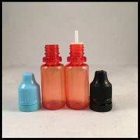 China Red Smoke Oil Dropper Bottle , 10ml Plastic Dropper Bottles Acid Base Resistance for sale