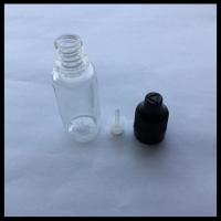China Transparent PET E Liquid Bottles 15ml Long Thin Tip Dropper With Childproof Tamper Cap for sale