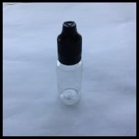 China Transparent PET E Liquid Bottles 15ml Long Thin Tip Dropper With Childproof Tamper Cap for sale
