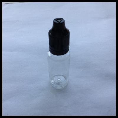 China Transparent PET E Liquid Bottles 15ml Long Thin Tip Dropper With Childproof Tamper Cap for sale