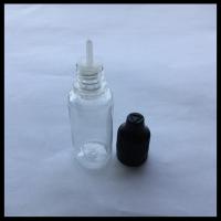 China Transparent PET E Liquid Bottles 15ml Long Thin Tip Dropper With Childproof Tamper Cap for sale