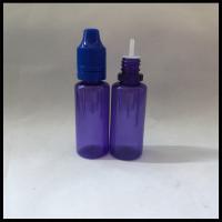 China Purple PET E Liquid Bottles , PET Plastic Squeezable Dropper Bottles 15ml Capacity for sale