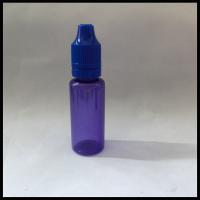 China Purple PET E Liquid Bottles , PET Plastic Squeezable Dropper Bottles 15ml Capacity for sale