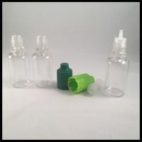 China Small Plastic PET E Liquid Bottles , Transparent Pharmaceutical Ear Dropper Bottle for sale