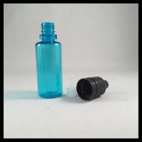 China Blue Plastic 20ml PET Dropper Bottles With Childproof Tamper Cap Non - Toxic for sale