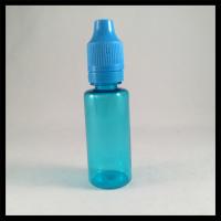 China Blue Plastic 20ml PET Dropper Bottles With Childproof Tamper Cap Non - Toxic for sale