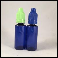 China Pharmaceutical PET E Liquid Bottles 20ml Blue Excellent Low Temperature Performance for sale