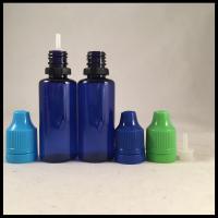 China Pharmaceutical PET E Liquid Bottles 20ml Blue Excellent Low Temperature Performance for sale