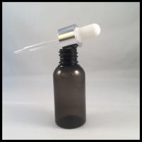 China Black Empty PET E Liquid Bottles , Durable Eye Dropper Bottles With Pipette for sale
