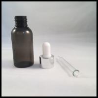 China Black Empty PET E Liquid Bottles , Durable Eye Dropper Bottles With Pipette for sale