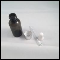 China Black Empty PET E Liquid Bottles , Durable Eye Dropper Bottles With Pipette for sale