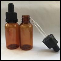 China Pharmaceutical Amber Eye Dropper Bottles , Plastic Squeezable Dropper Bottles for sale