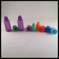 China Liquid Refillable LDPE Dropper Bottles10ml Purple Long Thin Tip Childproof Cap for sale