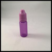China Liquid Refillable LDPE Dropper Bottles10ml Purple Long Thin Tip Childproof Cap for sale